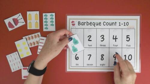 Barbeque Count & Match Interactive Activity, Numbers 1-10, Make Noun ...
