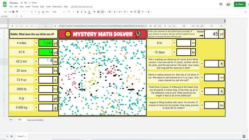 Summer / End of Year - Measurement -5th Grade- Digital Math Activity ...