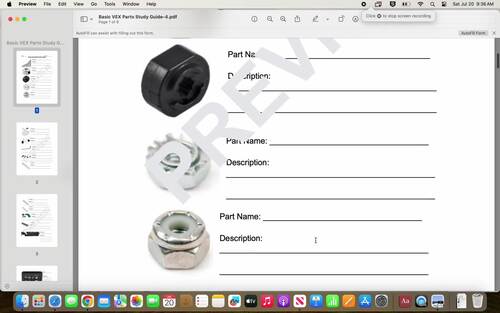 VEX V5RC Parts Study Guide and Answer Key by STEMtastic Essentials