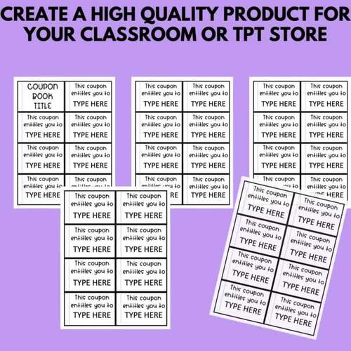 Coupon Book Template | TPT Seller Templates by Jillian Fernandez
