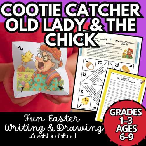 There Was an Old Lady Who Swallowed a Chick Easter Writing & Literacy Fun
