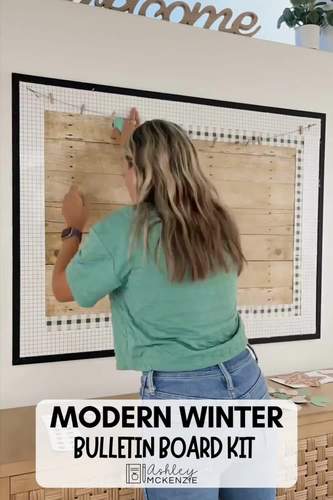 Modern Winter Bulletin Board Ideas Winter Door Decor with Bulletin ...