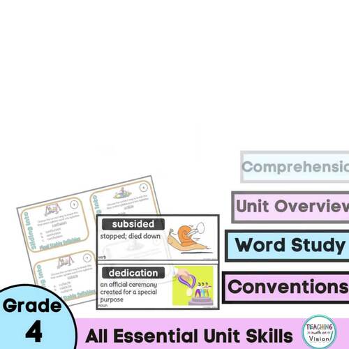 myView 4th Grade Unit 3 Bundle 2 Vocabulary Word Study Comprehension ...