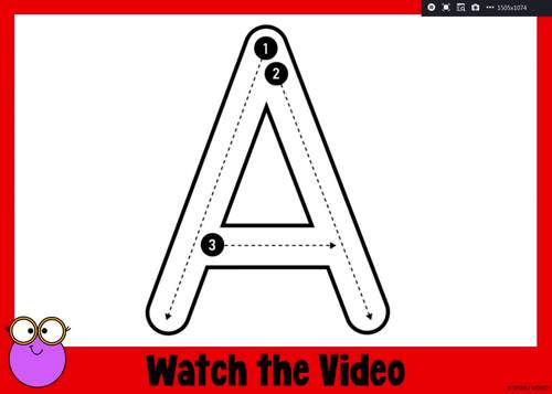 Digital Lesson + Printables - Letter Formation - Alphabet Uppercase Letters