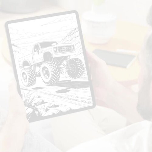 Truck Coloring Pages, Fun Transportation, Kids & Adults Easy ...