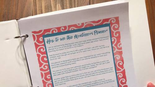 Montessori at Home Planner by Montessori and Homeschool Resources