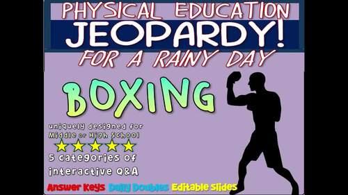 P.E. Jeopardy: "BASEBALL" - handouts, reading & interactive PPT game