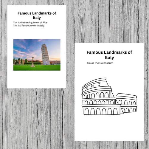 Italy Map & Coloring Pages | Italy Country Study | Geography Worksheets ...