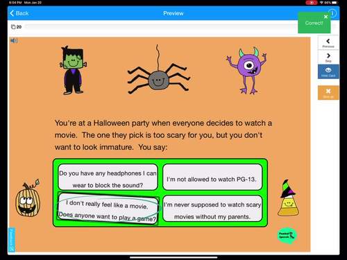 Conversation Questions & Comments: Halloween Ed. Boom Cards Distance ...
