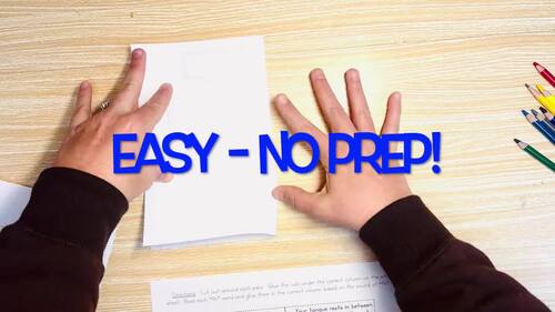 Voiced and Unvoiced TH Sorting Craft Phonics Worksheets by Kiddie Concepts