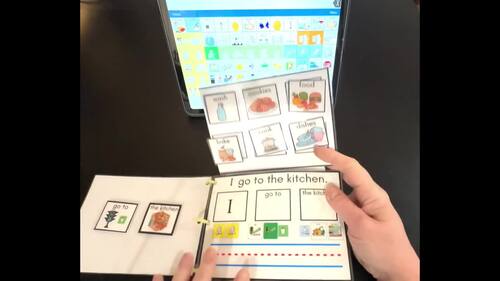 KITCHEN: Create Sentences by matching, AAC: Lamp WFL supports | TPT