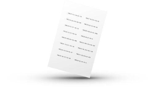 800 Mixed Operations Single Digit Math Problems Printable PDF 50 ...