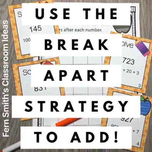 Use the Break Apart Strategy to Add Task Cards by Fern Smith's ...