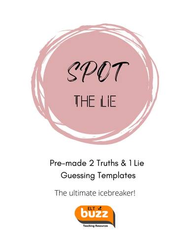 Spot The Lie - Getting To Know Students game and templates | TPT