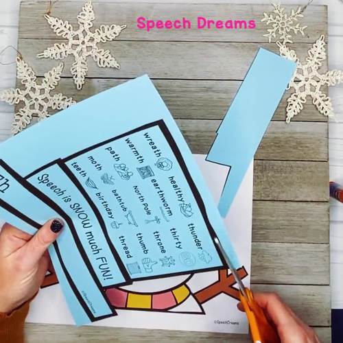 Winter Speech and Language Activity: Snowman All Articulation Sounds