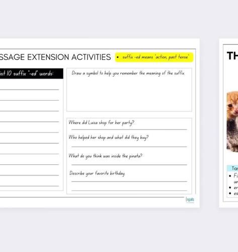 Morphology Decodable Passages: 18 Common Suffixes w/ Extension ...