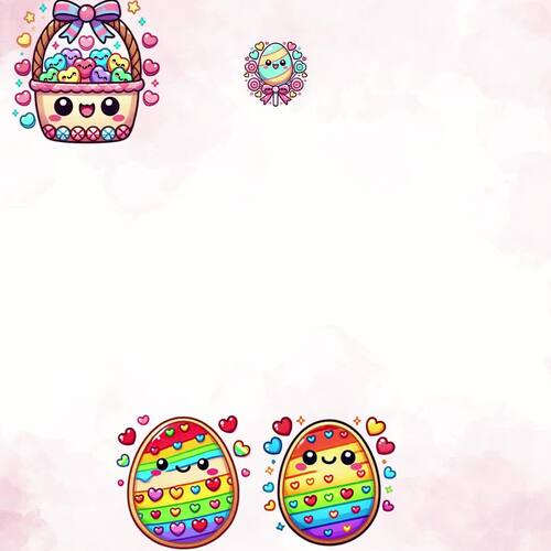 Easter Candy Cookies Clipart, Cute Digital Graphics for Crafts, Cards & DIY