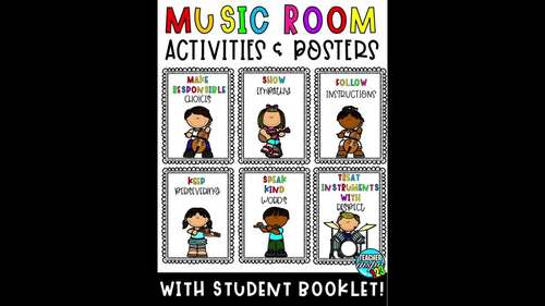 Music Worksheets - Music Sub Plans - Elementary Music Centers BUNDLE
