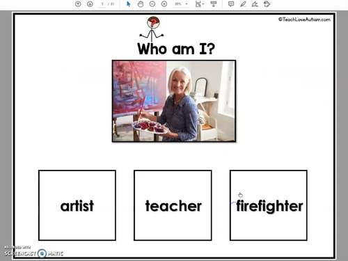 Wh Question WHO Match Words Digital Task Cards and Boom Cards | TPT