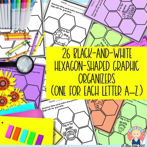 ABC Organizers and Word Cards for Kindergarten and First Grade by Star Kids