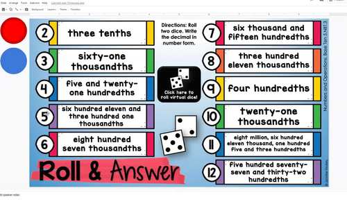 5th Grade Math Activities - Roll and Answer with Google Slides™ Math ...