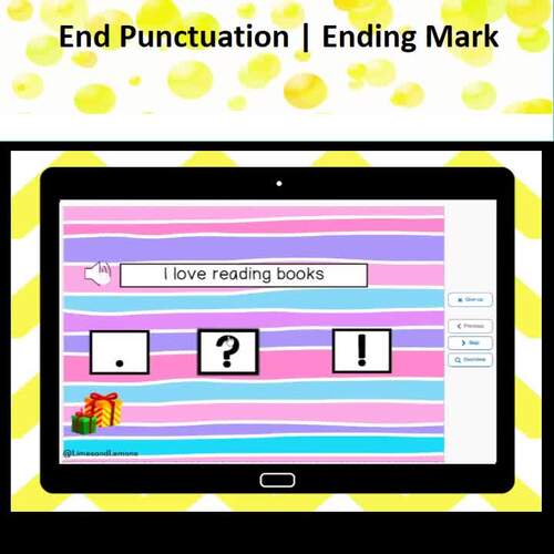 Ending Punctuation Boom Cards™ Digital Resource by Limes and Lemons