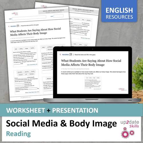 English Reading | Social Media and Body Image (worksheet + presentation)