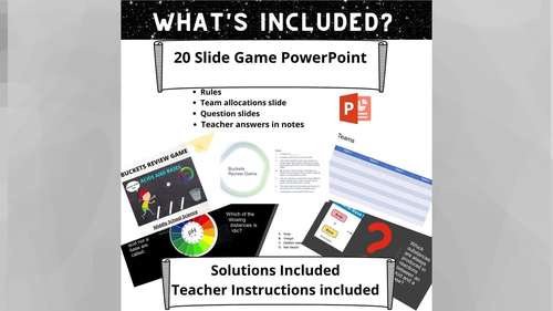 Acids and Bases - Epic Buckets Revision Game Science Chemistry Activity!