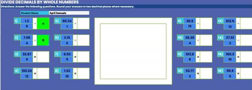 Dividing Decimals By Whole Numbers Digital Award and Print Activity