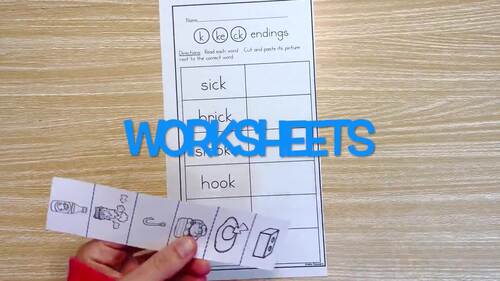 ck, ke, and k Ending Sound Phonics Worksheets Game Sort Rule | TPT