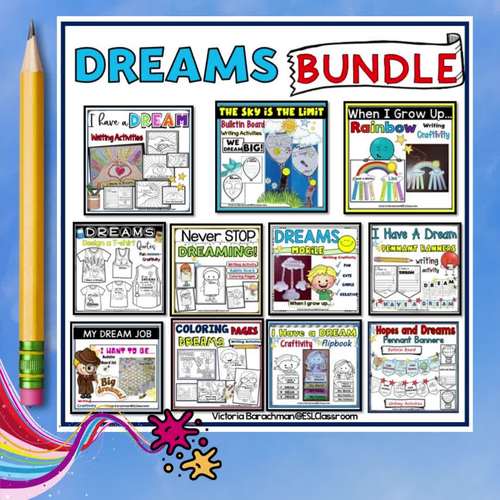 I Have a Dream / Dreams and Hopes BUNDLE by ESL Classroom | TPT