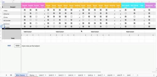 Level 2 Fundations Unit 1-17 Test Tracker by Crisscross Apple Thoughts