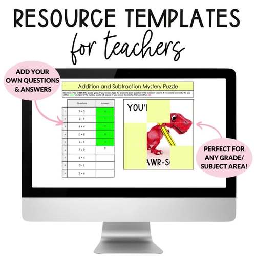 TPT Seller Templates (Mystery Puzzles, Color by Number, Mazes ...