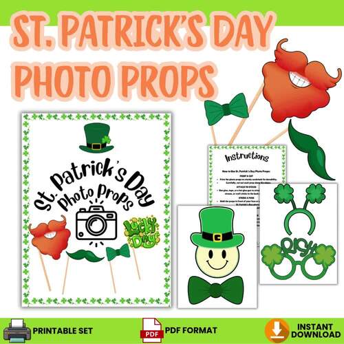 Patrick’s Day Photo Props | Printable St. Patrick’s Day Activities All Ages