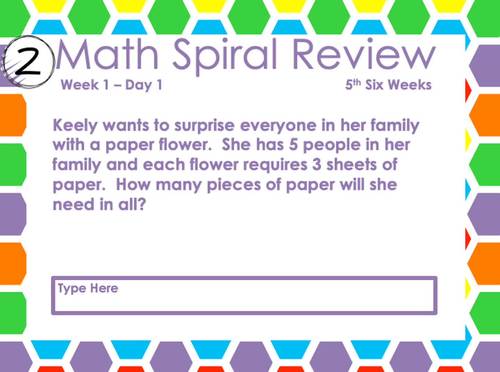 3rd Grade Math Spiral Review Practice | 5th Six Weeks | Centers | Digital