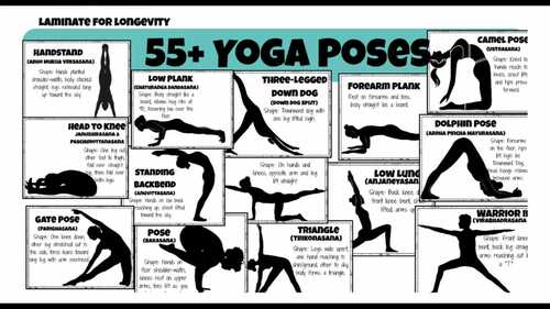 Kids Yoga Pose Cards – 55+ Illustrated Cards with How-To Directions & Flows