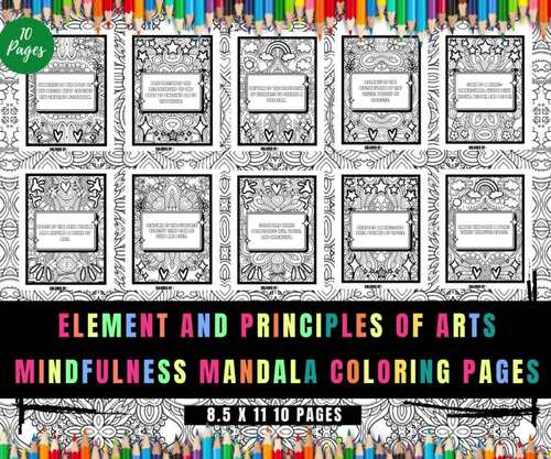 Elements And Principles Of Art Facts Sayings, Relaxing Coloring Sheets ...