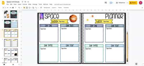 Space Unit Study Digital Activity by Calm and Wave | TPT