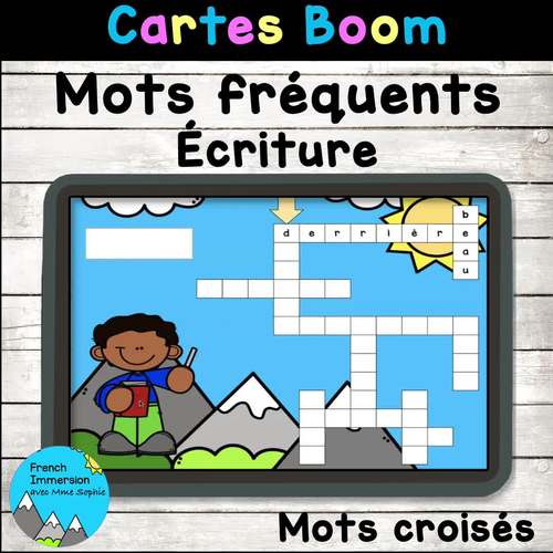 Mots outils écriture sur Boom avec audio French sight words | TPT