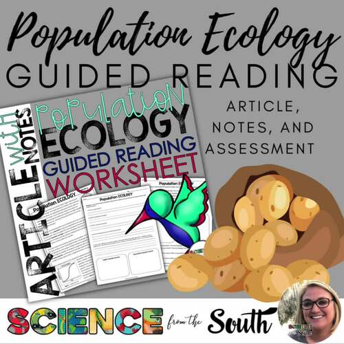Population Ecology Guided Reading Article Notes & Assessment in Print ...