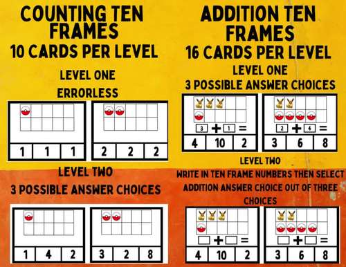 Special Education Math Math Task Box Set Pokemon Theme 2 Levels Life ...