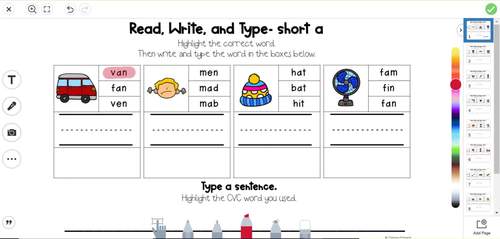 Seesaw CVC Read Write and Type by Created by Chelsea | TPT