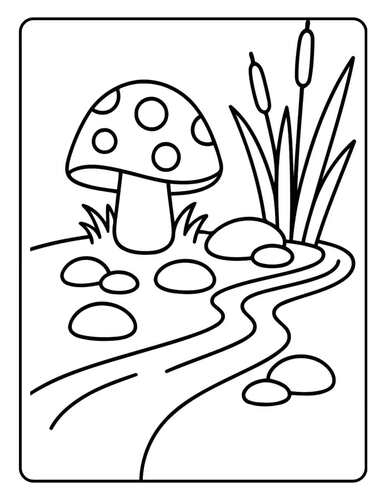 Magic Mushroom Land Coloring Pages | 45 Whimsical Forest Houses and ...