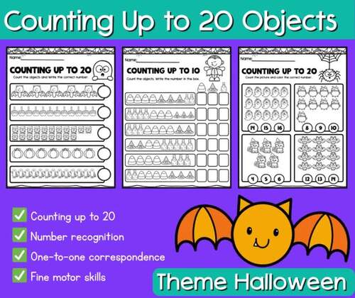 Halloween Counting Up to 20 Objects | Counting Objects to 20 | TPT