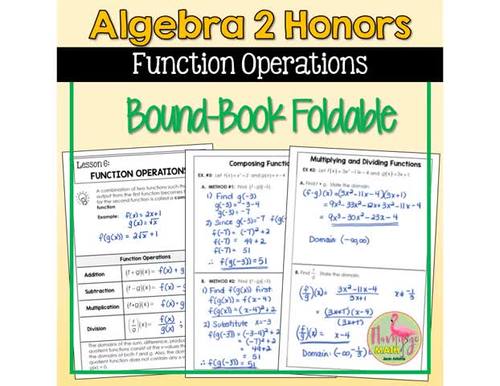 Function Operations Foldable by Jean Adams | Teachers Pay Teachers