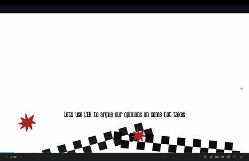 Standing on Business- CER Practice Game by Latina Teacher in Science