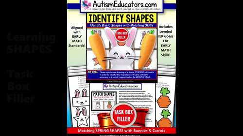 SHAPES with SPRING Theme Task Box Filler® for Special Education and Autism