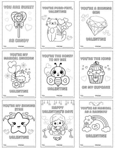 Kids Valentine Cards, Printable Valentine Cards, Cute Valentine’s Day Cards