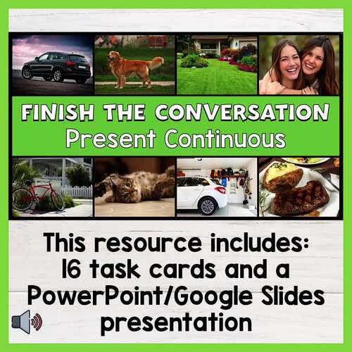 ESL Task Cards - Present Continuous Tense | Activities for ESL ELL EFL ...