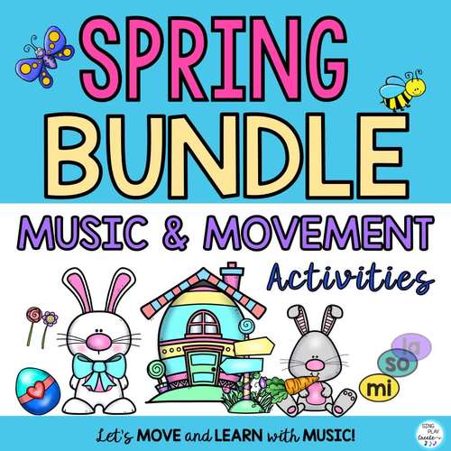 Spring Music Lesson and Movement Activity L1 Bundle: Beat, Rhythm ...